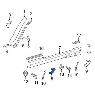 Mercedes Rocker Panel Moldings | Aluminum, Black, Chrome — CARiD.com