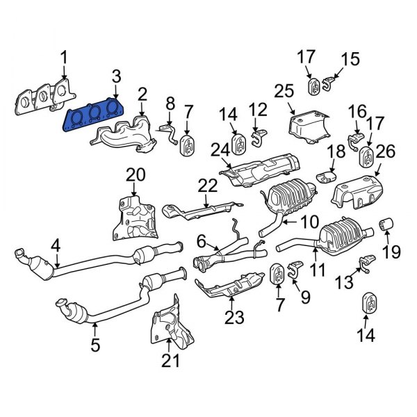 Mercedes-Benz OE 2721420680 - Exhaust Manifold Gasket