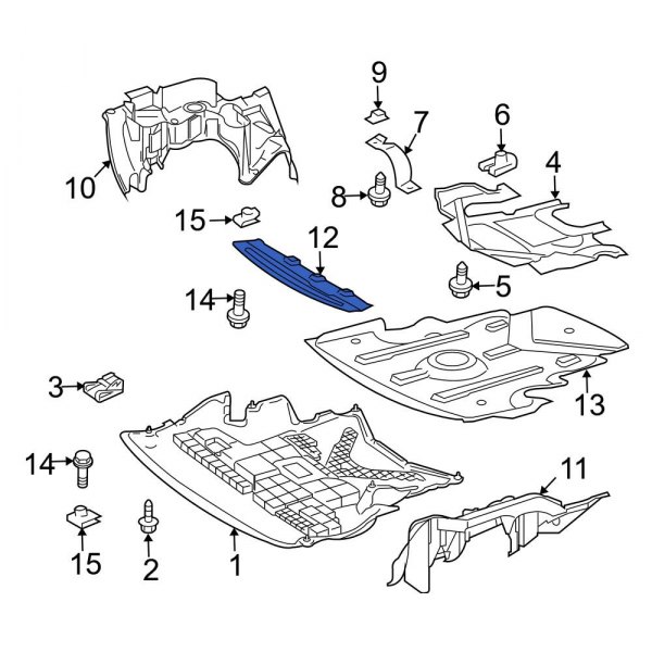 Mercedes-Benz OE 2095241830 - Front Powertrain Skid Plate