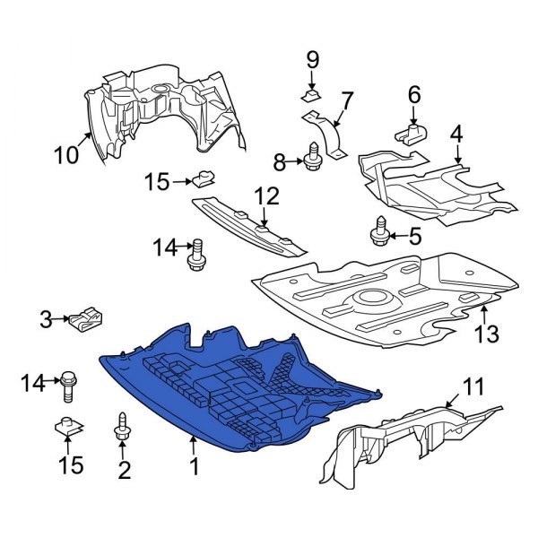 Mercedes-Benz OE 2095241730 - Front Radiator Support Splash Shield