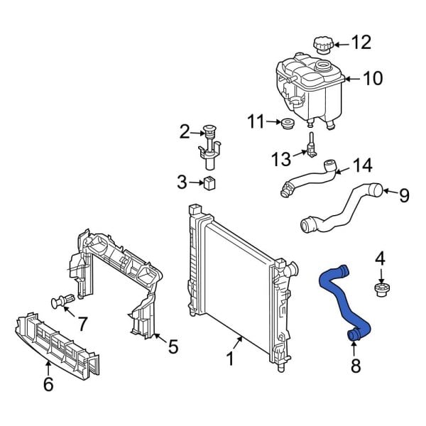 Mercedes-Benz OE 2095011582 - Upper Radiator Coolant Hose
