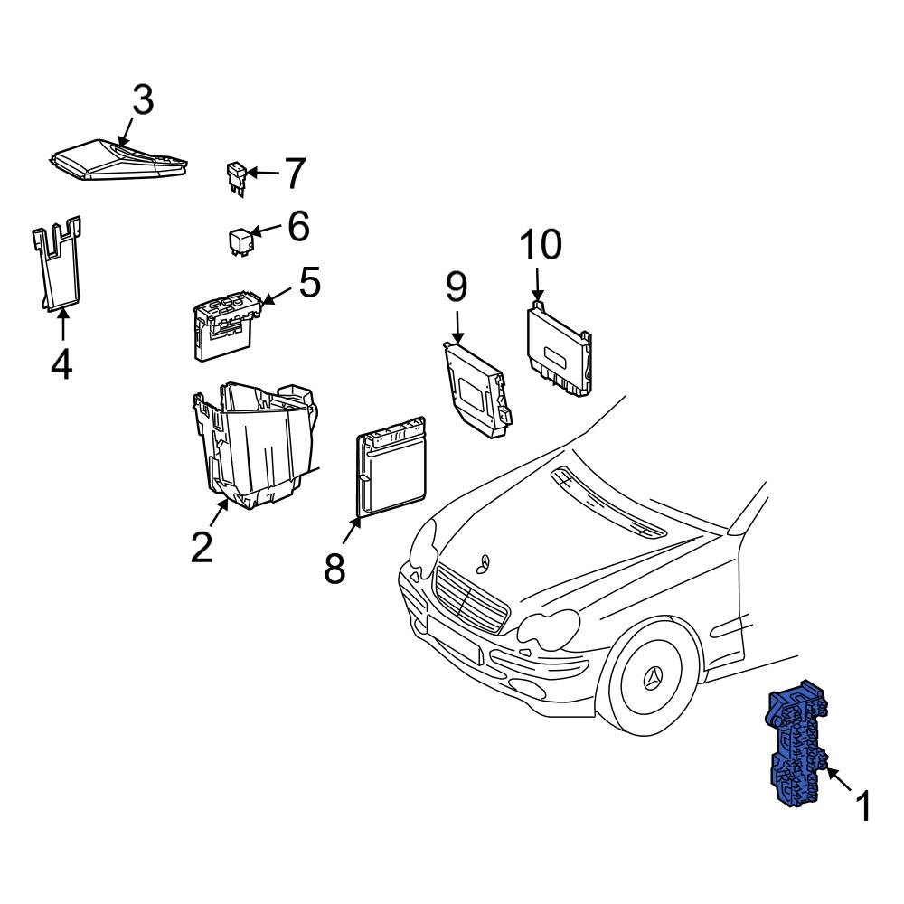 Mercedes-Benz OE 2035400050 - Front Fuse and Relay Center