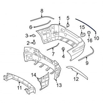 Mercedes CLK Class Replacement Bumper Moldings & Trim — CARiD.com