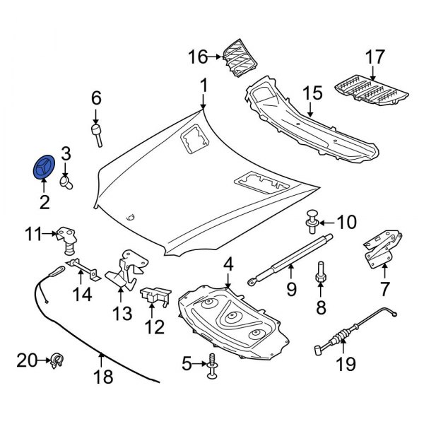 Mercedes-Benz OE 2078170316 - Front Hood Emblem