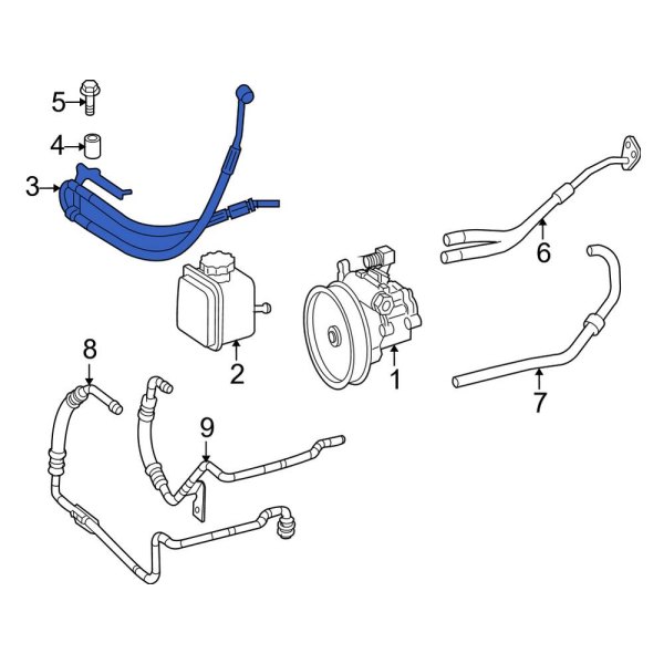 Mercedes-Benz OE 1644600124 - Power Steering Pressure Hose