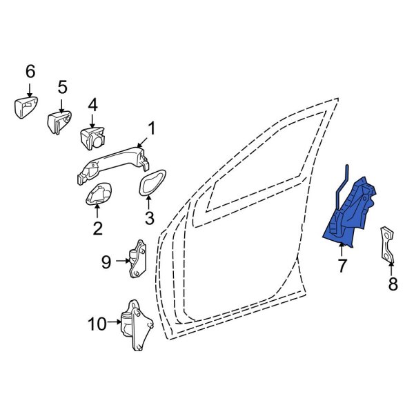 Mercedes-Benz OE 1647301235 - Rear Right Door Latch Assembly