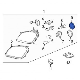 Mercedes GLK Class Headlight Components | Brackets, Adapters — CARiD.com