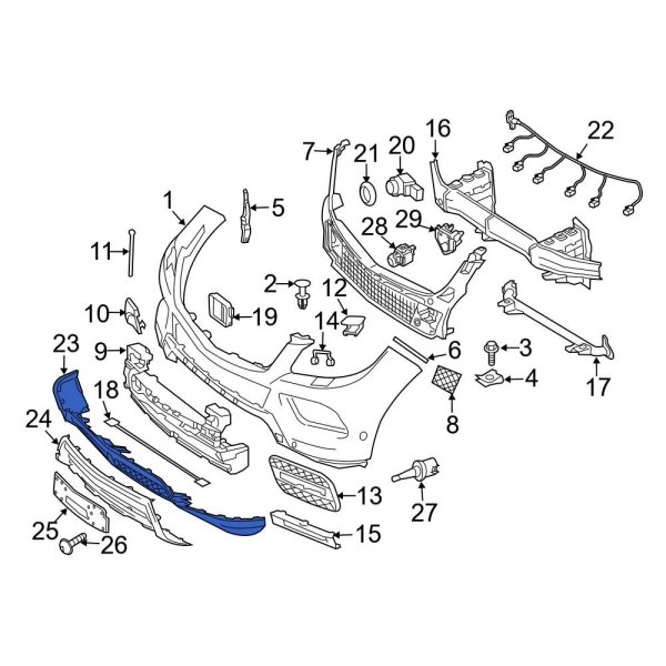 Mercedes-Benz OE 1668851725 - Front Valance Panel