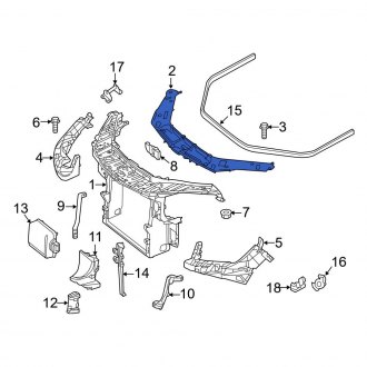Mercedes Radiator Support Covers | Upper, Front — CARiD.com