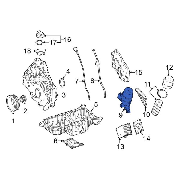 Mercedes-Benz OE 2781800410 - Engine Oil Filter Housing