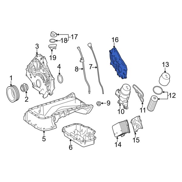 Mercedes-Benz OE 2760150201 - Upper Engine Timing Cover