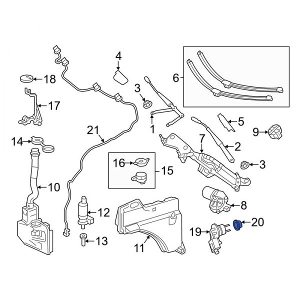 Mercedes-Benz OE 2038690098 - Washer Fluid Level Sensor Seal