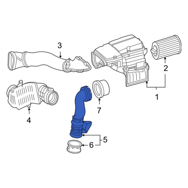Mercedes-Benz OE 2710901837 - Engine Air Intake Hose