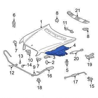 Mercedes Under Hood Insulations | Pads, Liners, Shields — CARiD.com