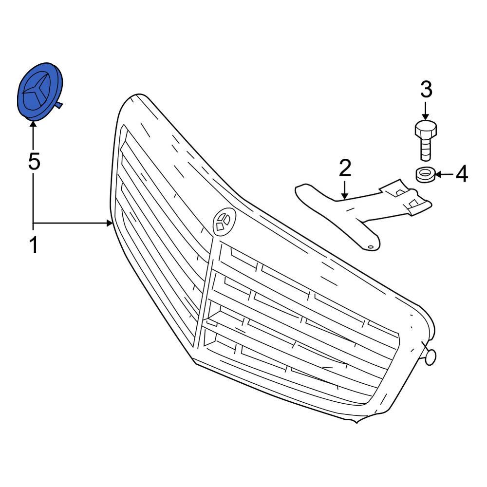 Mercedes-Benz OE 2078170016 - Front Grille Emblem