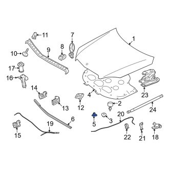 Mercedes Metris Replacement Hood Hardware — CARiD.com