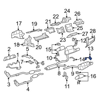 Mercedes GLK Class OEM Exhaust Parts | Systems, Tips, Pipes — CARiD.com
