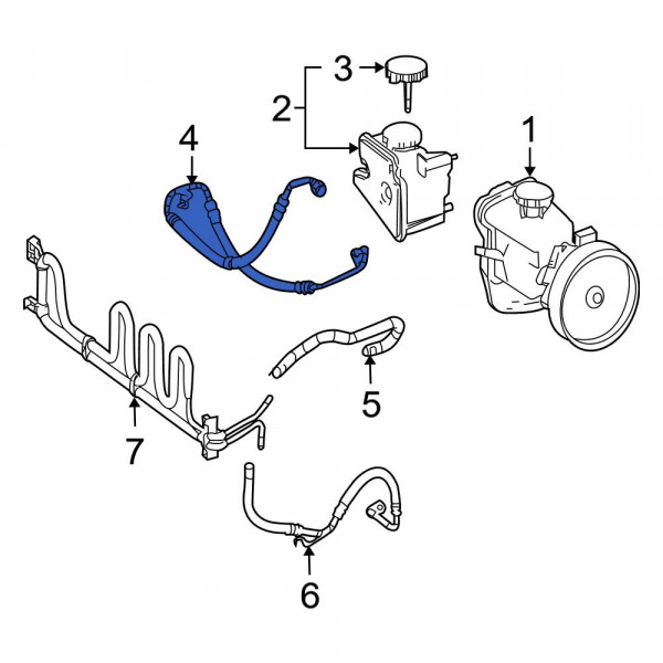 Mercedes-Benz OE 2044605524 - Power Steering Pressure Hose