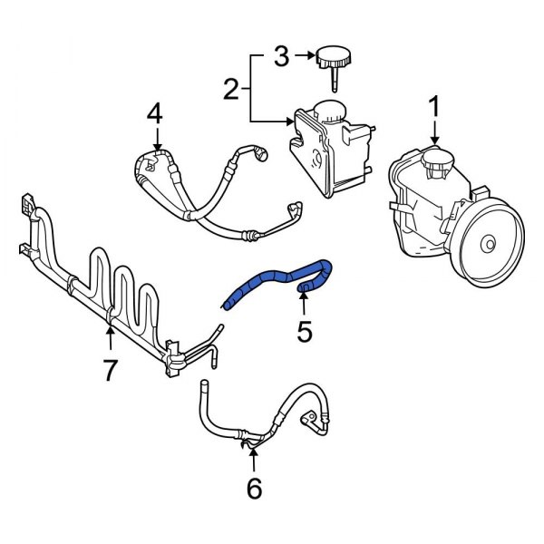 Mercedes-Benz OE 2124660381 - Power Steering Return Hose