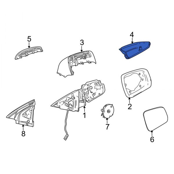 Mercedes-Benz OE 2048110507 - Front Left Lower Door Mirror Cover