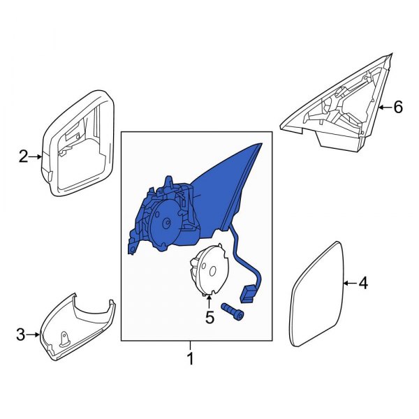 Mercedes-Benz OE 2048103776 - Front Left Outer Door Mirror