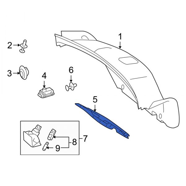 Mercedes-Benz OE 2047580002 - Rear Inner Deck Lid Handle