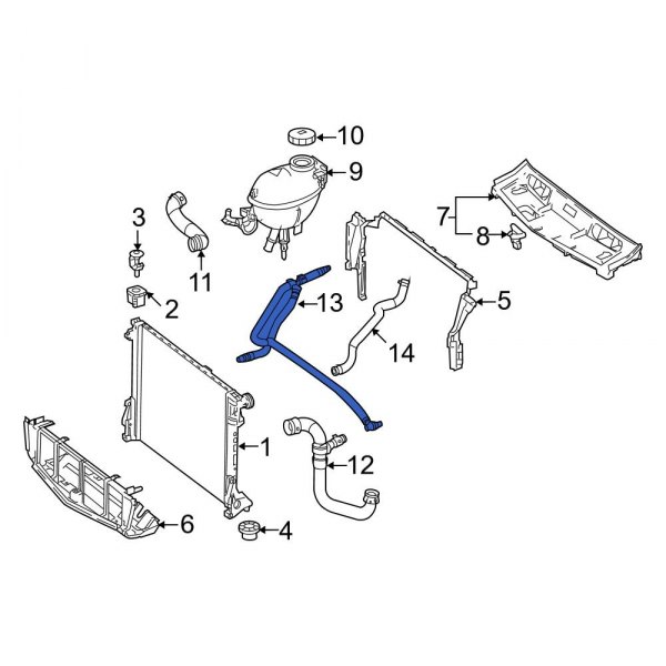 Mercedes-Benz OE 2045000372 - Engine Coolant Overflow Hose