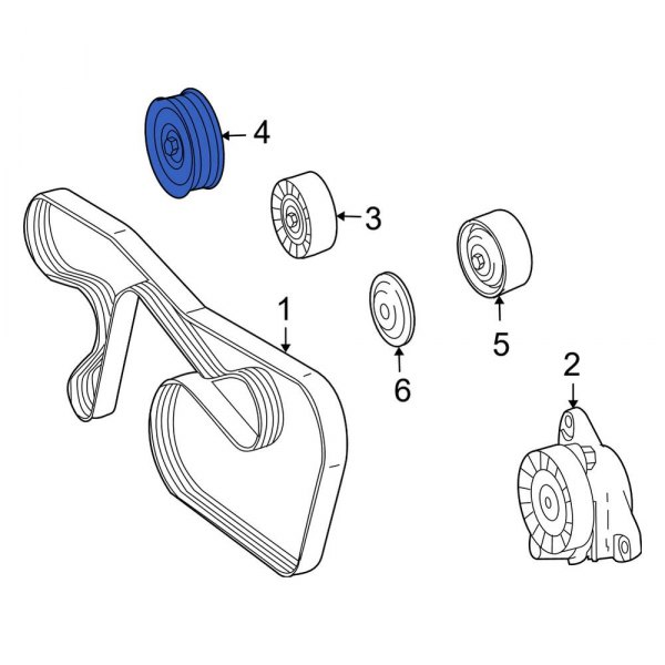 Mercedes-Benz OE 1562020819 - Accessory Drive Belt Idler Pulley