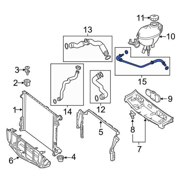 Mercedes-Benz OE 2045010925 - Engine Coolant Overflow Hose