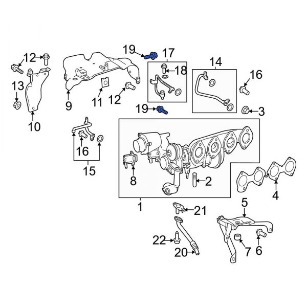 Mercedes-Benz OE 0019972401 - Turbocharger Oil Line Bolt