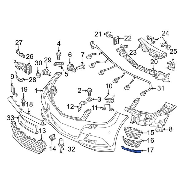 Mercedes-Benz OE 2048853174 - Front Left Bumper Corner Cover