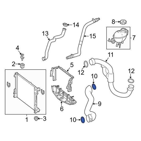 Mercedes-Benz OE 0269976745 - Lower Radiator Hose Clamp