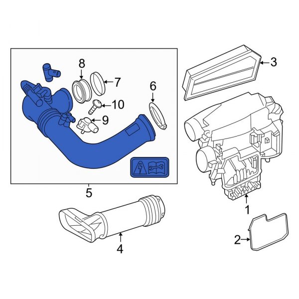 Mercedes-Benz OE 2710902029 - Engine Air Intake Hose