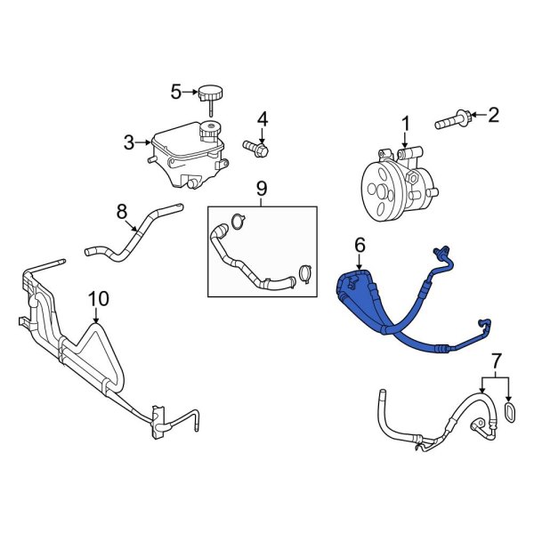 Mercedes-Benz OE 2074602024 - Power Steering Pressure Hose
