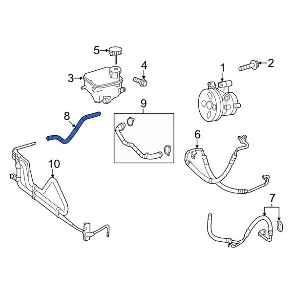 Mercedes-Benz OE 2044606924 - Power Steering Return Hose