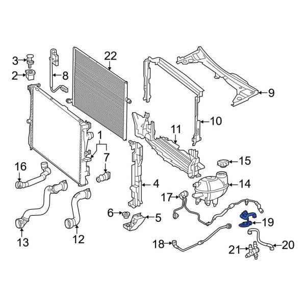 Mercedes-Benz OE 2055018701 - Engine Coolant Overflow Hose