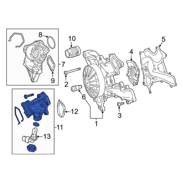 Mercedes-Benz OE 2762000256 - Engine Coolant Inlet Flange
