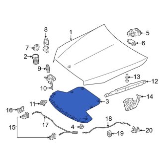 Mercedes C Class Under Hood Insulations | Pads, Liners — CARiD.com