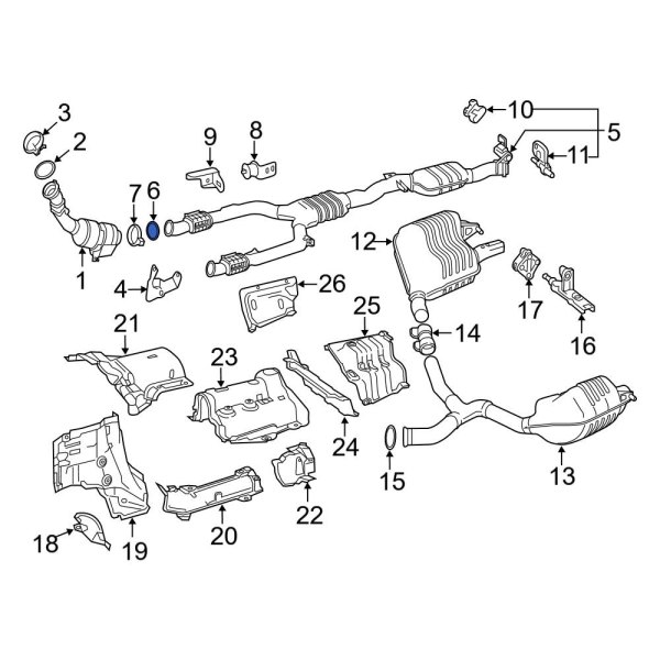 Mercedes-Benz OE 2204920281 - Exhaust Pipe Seal