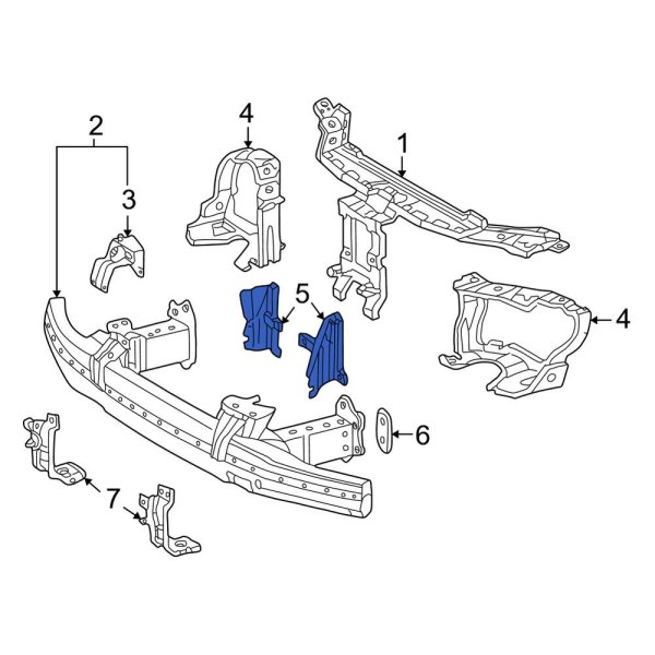 Mercedes-Benz OE 2205050988 - Right Outer Radiator Support Air Deflector
