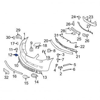 Mercedes CL Class Grille Brackets & Hardware — CARiD.com