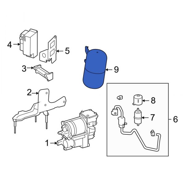 Mercedes-Benz OE 2213200015 - Rear Suspension Self-Leveling Unit ...