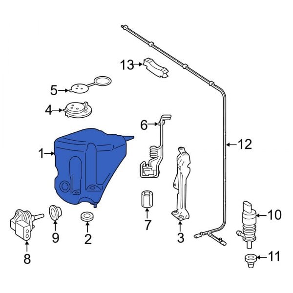 Mercedes-Benz OE 2218691020 - Front Washer Fluid Reservoir