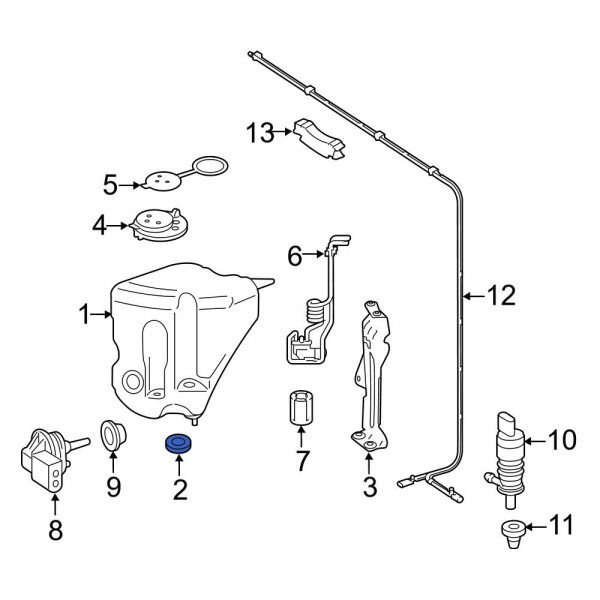 Mercedes-Benz OE 2015040112 - Lower Washer Fluid Reservoir Insulator