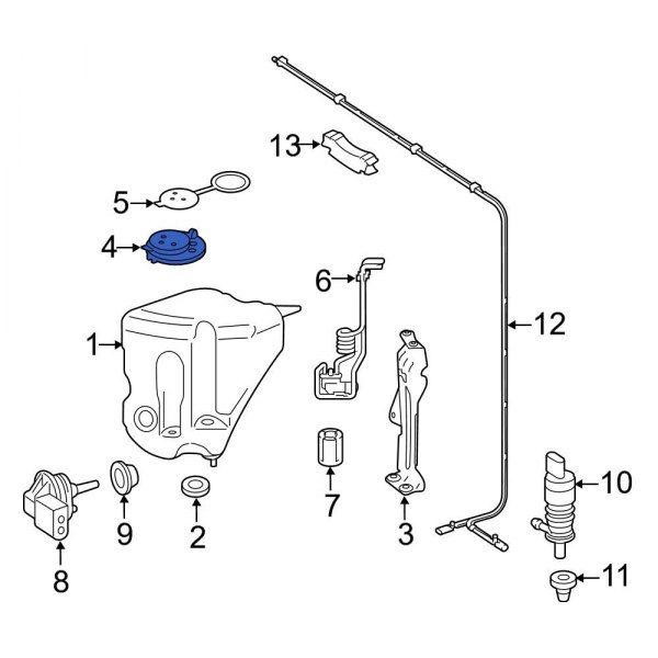 Mercedes-Benz OE 2218690208 - Front Washer Fluid Reservoir Cap