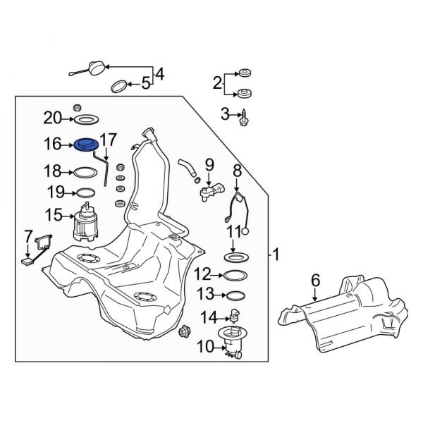 Mercedes-Benz OE 2214700041 - Fuel Pump Shield