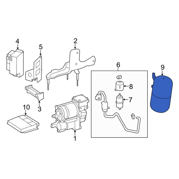 Mercedes-Benz OE 2213200015 - Rear Suspension Self-Leveling Unit ...