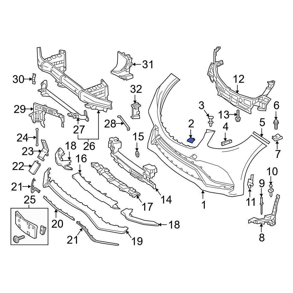 Mercedes-Benz OE 29288550229999 - Front Right Tow Eye Cap