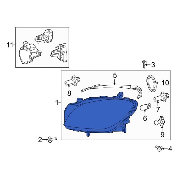 Mercedes-Benz OE 1668202059 - Front Right Headlight Assembly