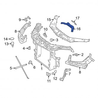 Mercedes Radiator Support Covers | Upper, Front — CARiD.com